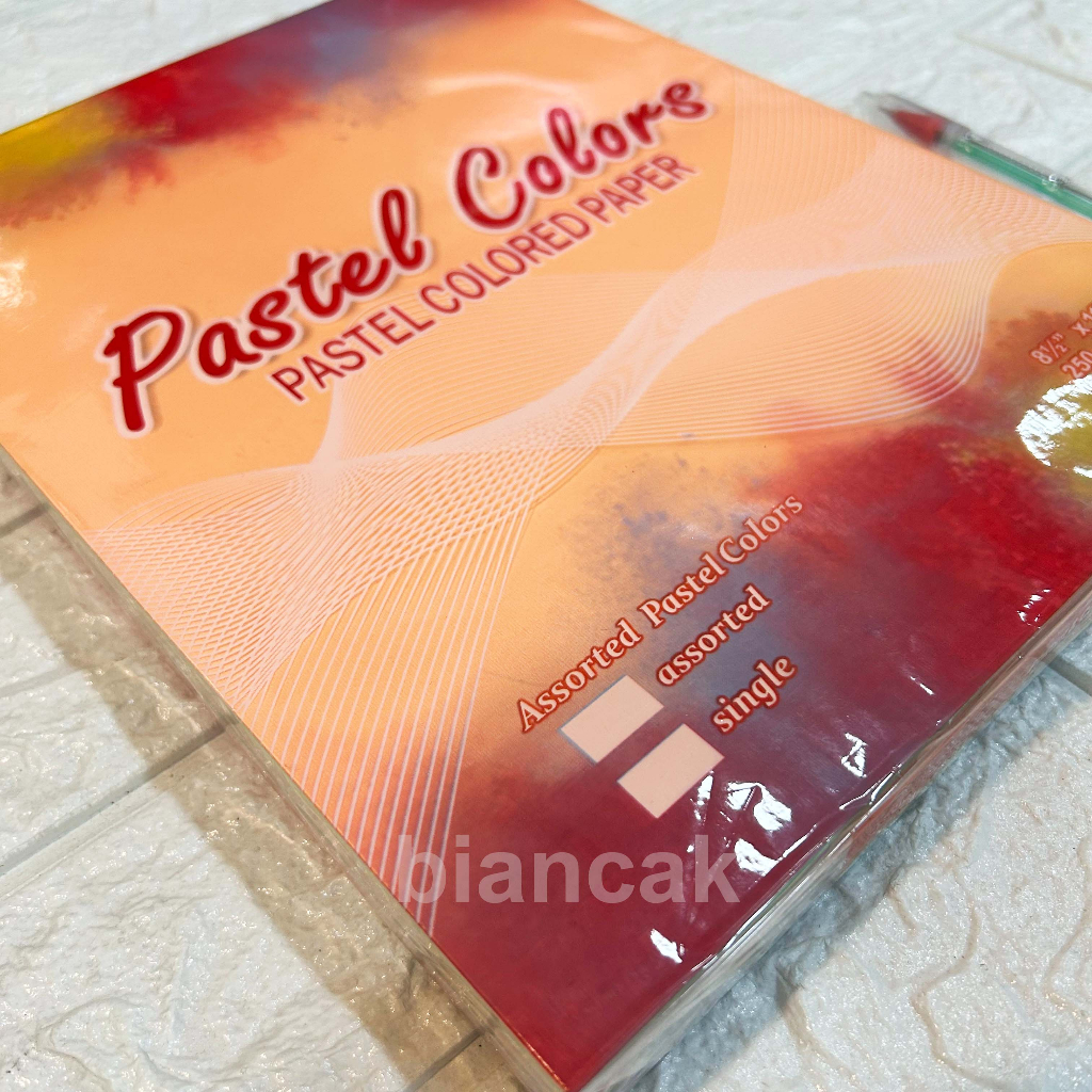 PASTEL COLORED PAPER 250 SHEETS 8.5 X 11 INCHES PASTELS (SCHOOL OFFICE ...