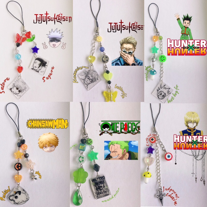 Anime Inspired Phone Charms Part 1| Jujutsu kaisen Haikyu Onepiece ...