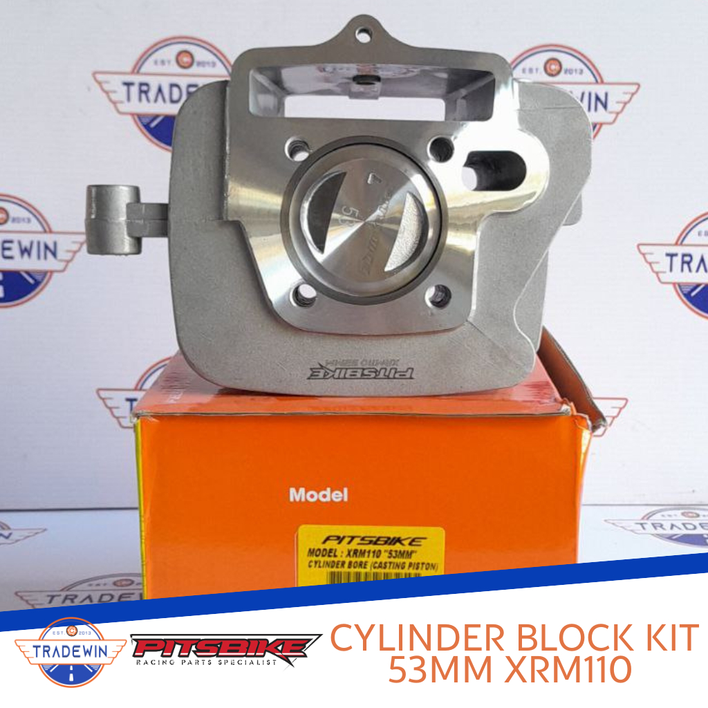 XRM 110 53MM CYLINDER BLOCK KIT STEEL PITSBIKE | Shopee Philippines