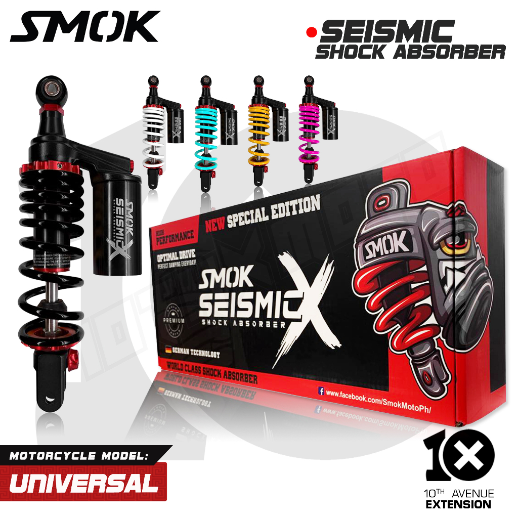 10THX SMOK Black Series Seismic X Rear Shock Absorber for Motorcycle ...