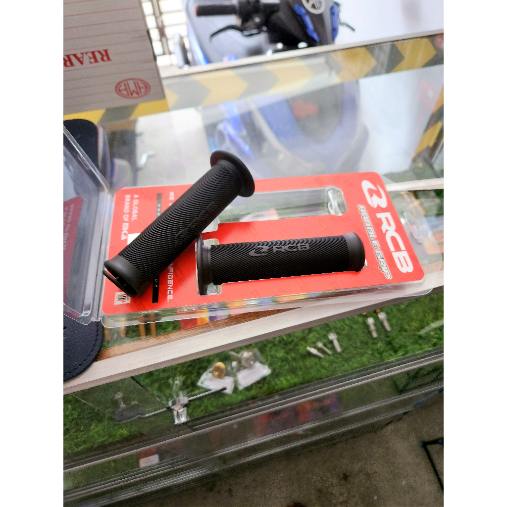 RCB Racing Hand Grips (Black, 1 Pair) - Universal Motorcycle Use ...