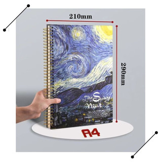 A4 Van Gogh Spiral Sketchbook Big Thick Paper Drawing Sketchbook ...