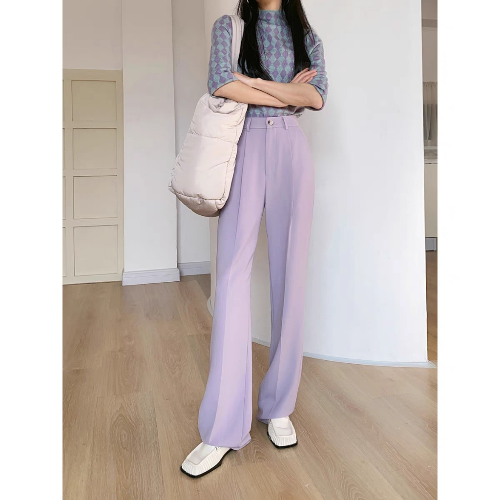 Kinwoo 26-31 High Waist Trouser Pants Women's Professional Suit Pants ...