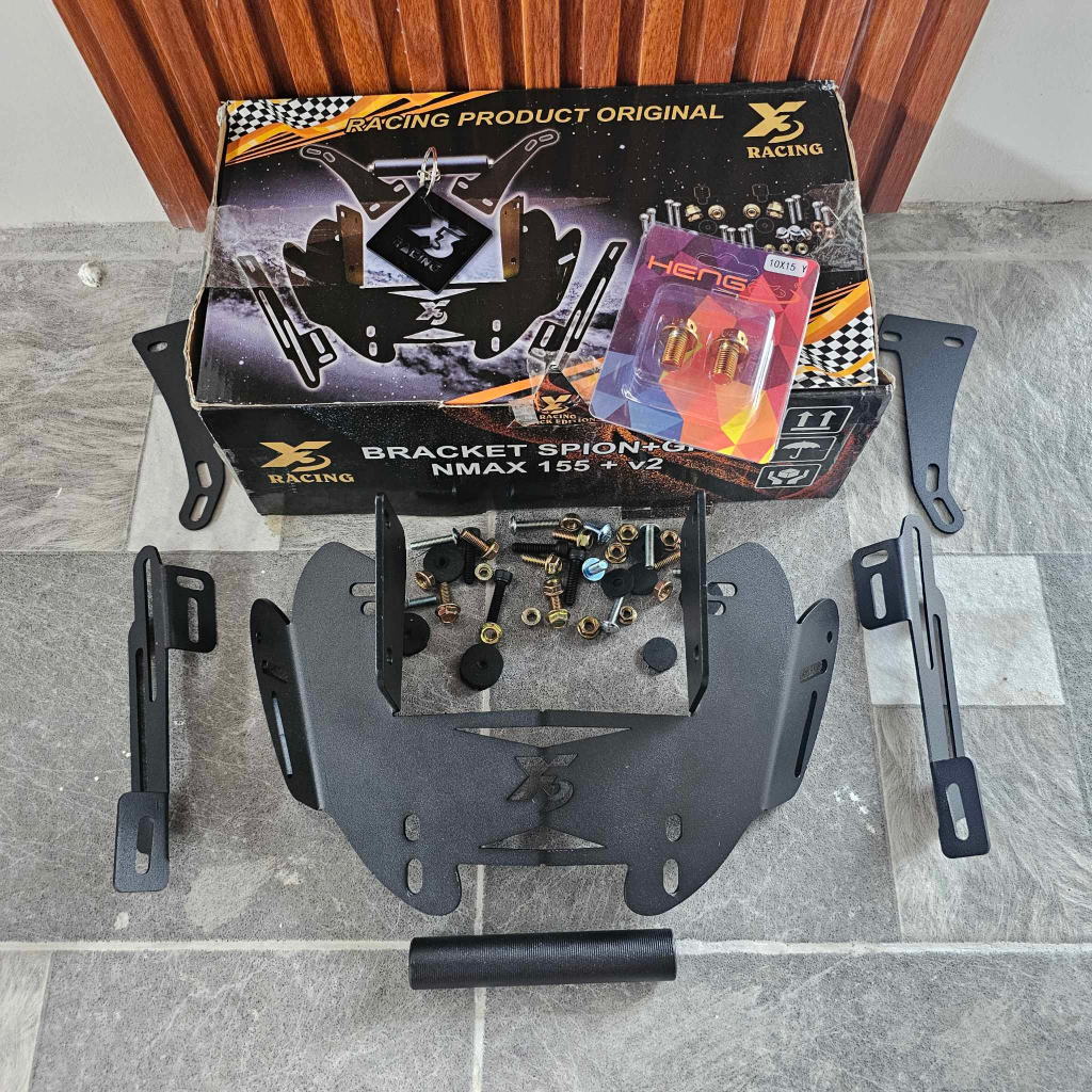 NMAX V2 V2.1 V1 Bracket for Side Mirror and Visor with inner bolts X3 ...