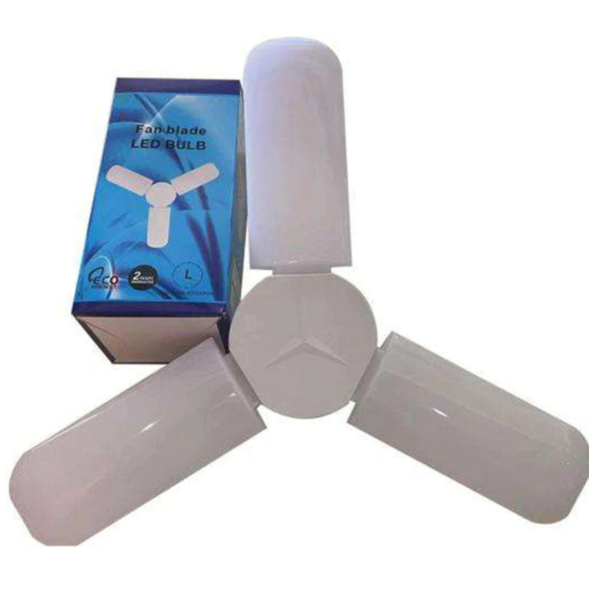 New 45W Fan Blade Led Bulb Foldable Fan Blade LED Light Bulb e27 ...