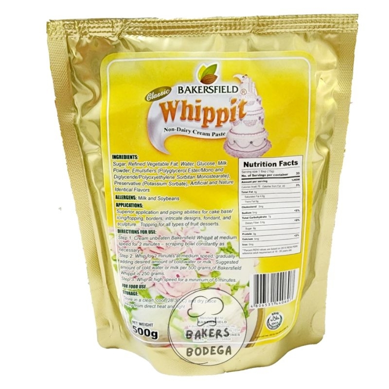 Whippit Plain Non Dairy Whipping Paste Topping Frosting Bakersfield ...