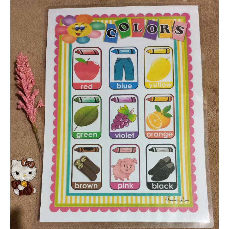 Laminated Learning Materials: COLORS - Educational Wall Chart | Shopee ...