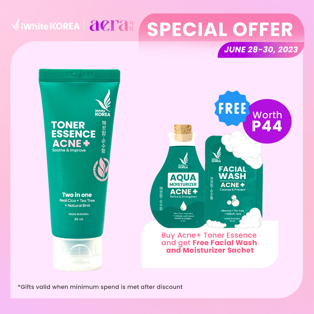 iWhite Korea ACNE+ Toner Essence 85ml (Real Cica + Tea Tree + Natural ...