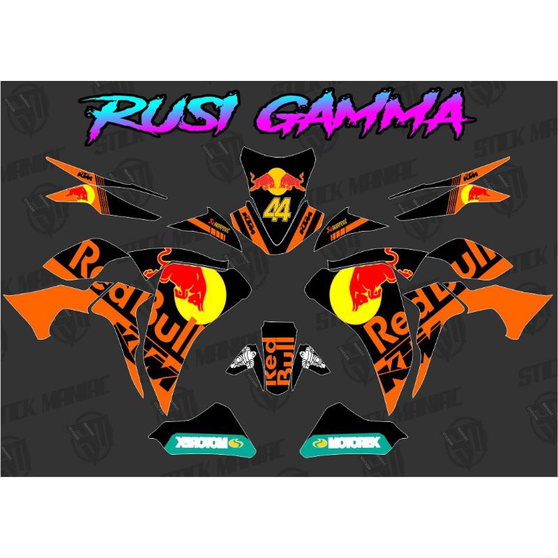 Rusi Gamma 200 decals sticker, Laminated | Shopee Philippines