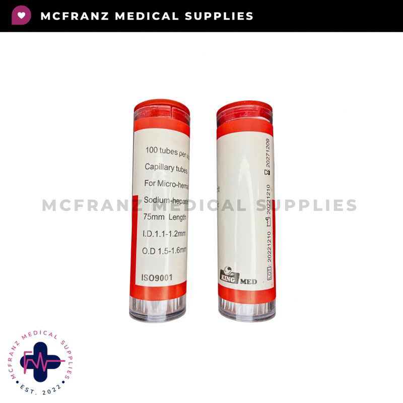 Capillary Tube King Med (Heparinized) Sold per Vial | Shopee Philippines