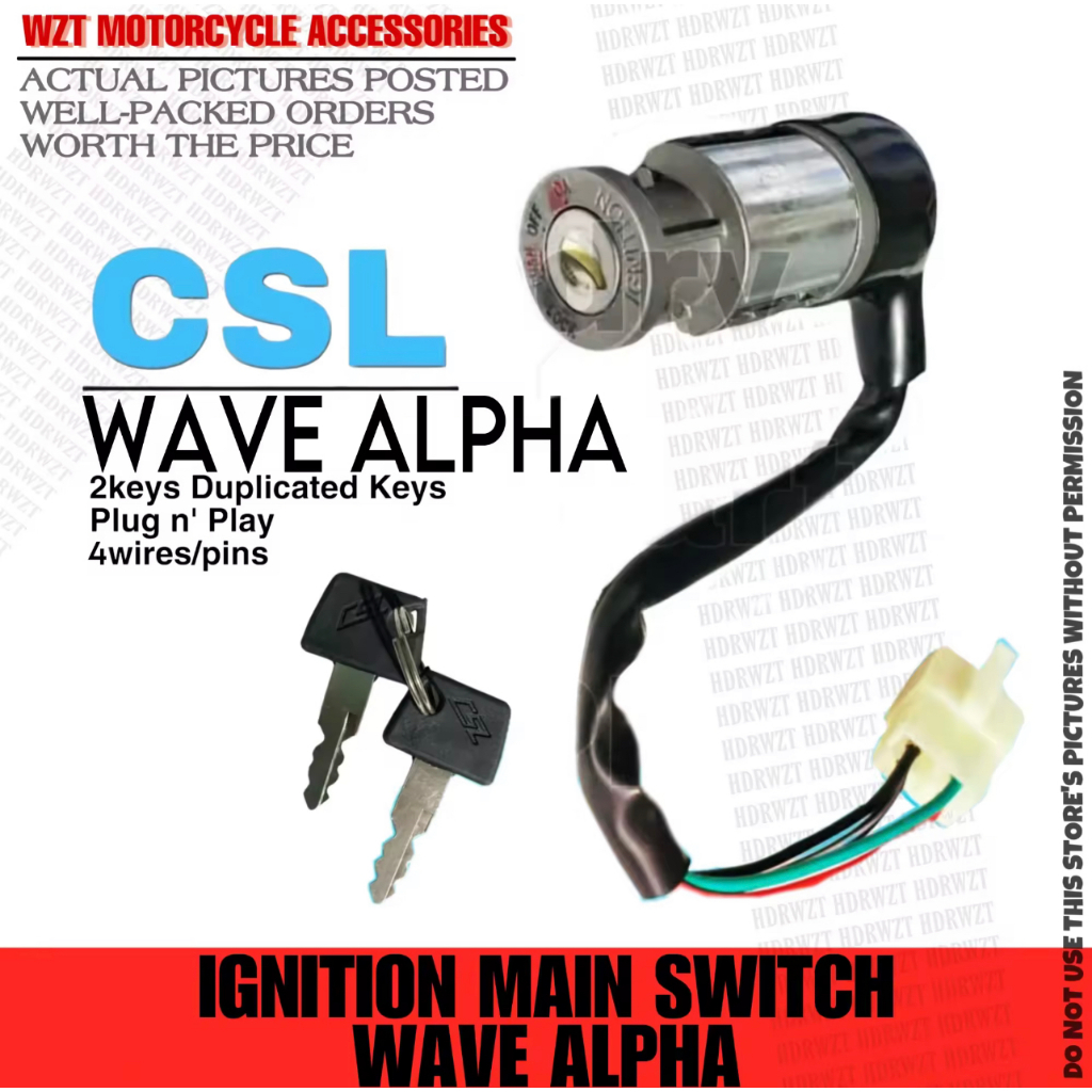 WZT HONDA WAVE110 / WAVE ALPHA IGNITION MAIN SWITCH MOTORCYCLE ...