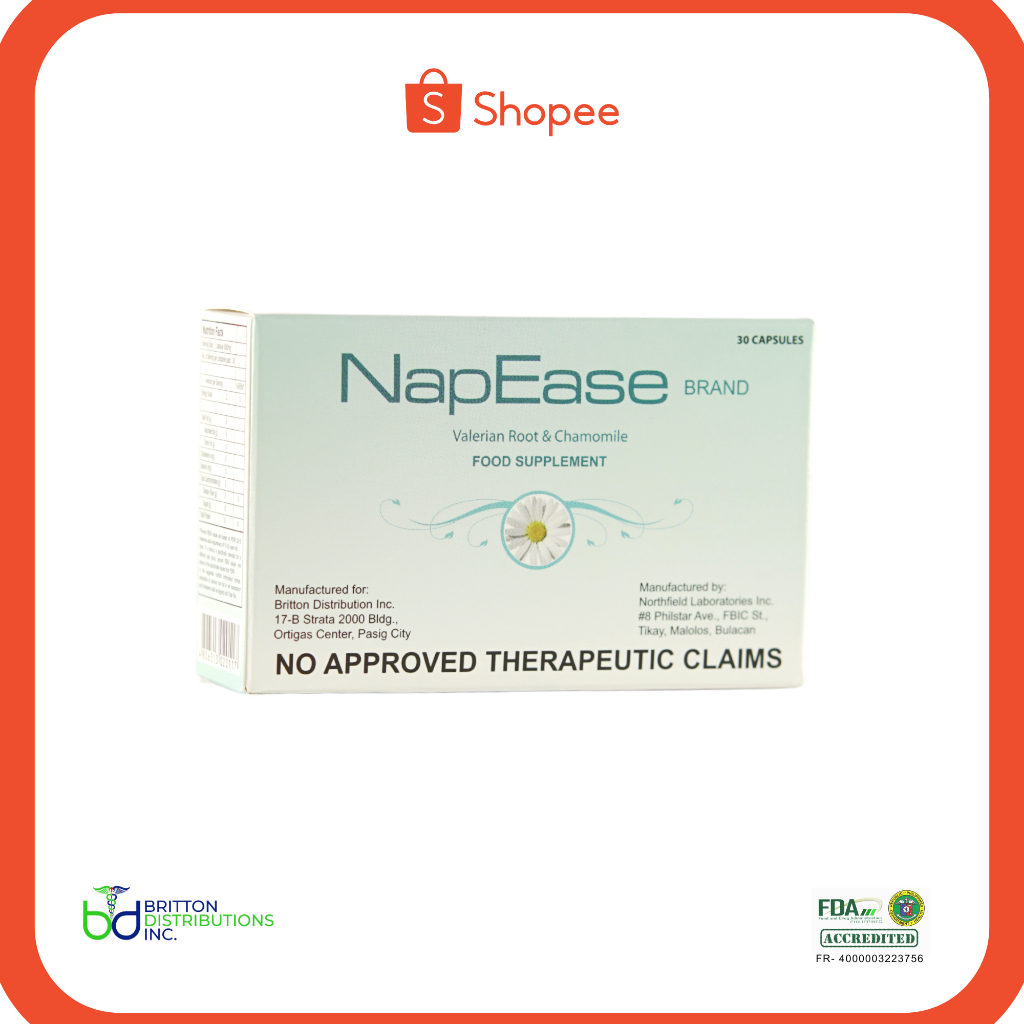 NapEase - Valerian Root & Chamomile Box of 30 Capsules | Shopee Philippines