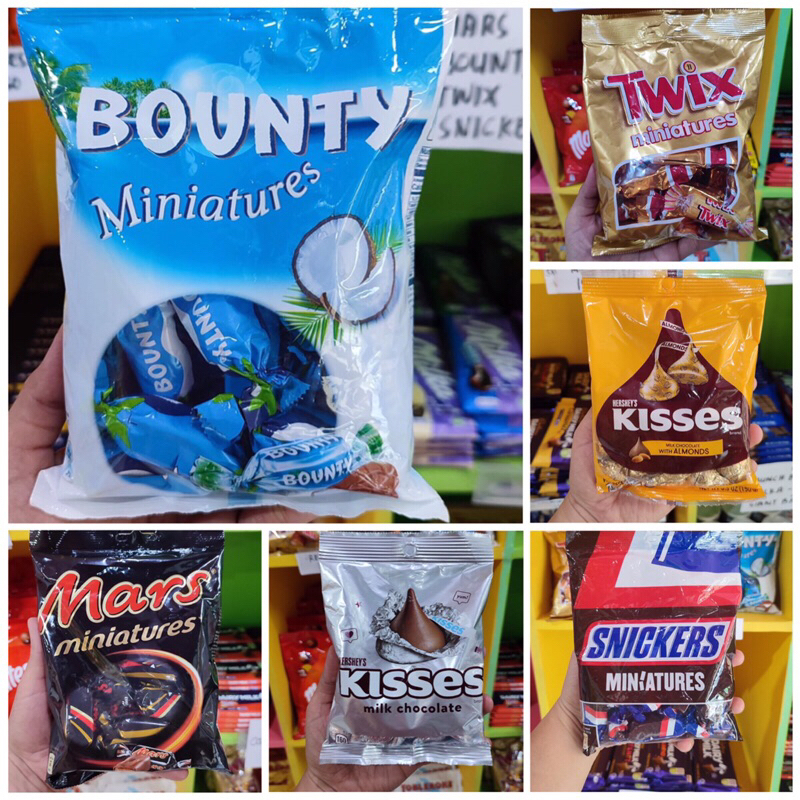 Bounty/Kisses/Twix/Mars/Snickers/ Miniatures 150g | Shopee Philippines
