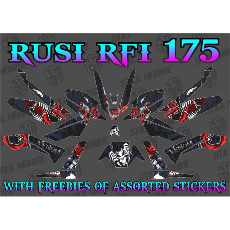 Rusi RFI 175 decals sticker, Laminated | Shopee Philippines