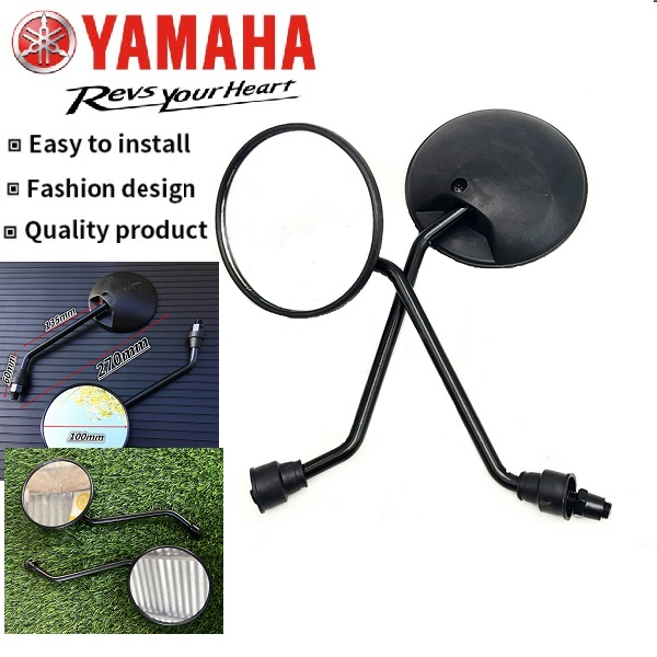 YAMAHA FINO Side Mirror Motorcycle stock type circle design [ bilog ...