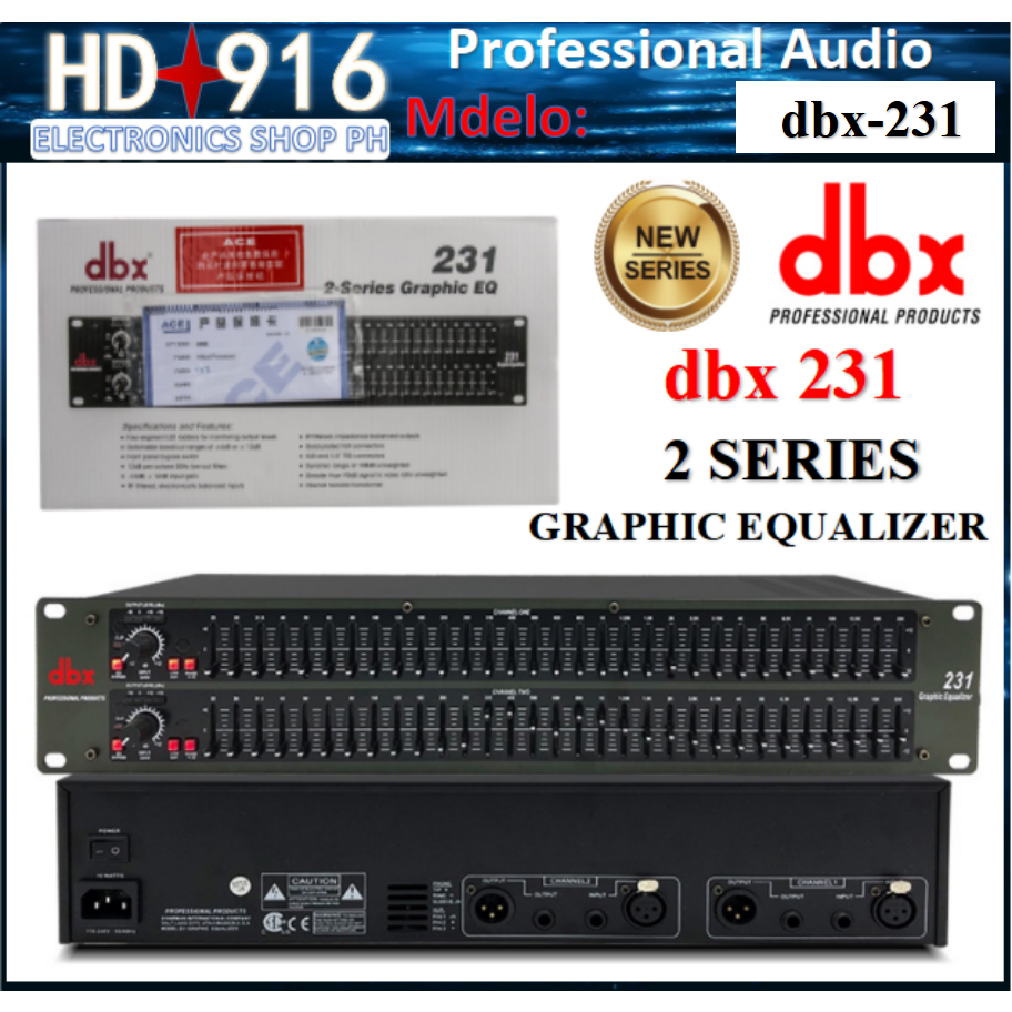 The Equalizer DBX 231 SUB 2 SERIES GRAPHIC EQUALIZER WITH SUB OUTPUT | Shopee Philippines
