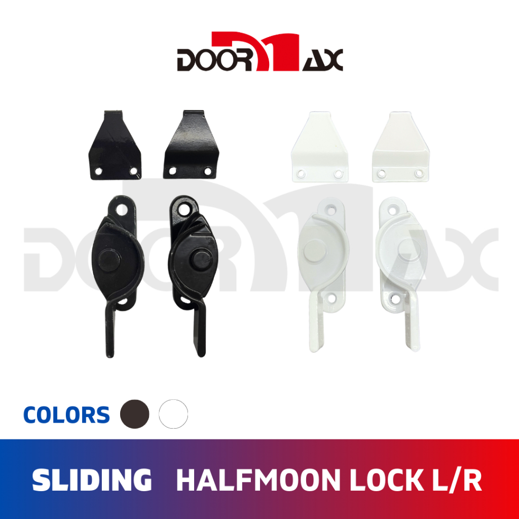 DOORMAX Half Moon Lock for Sliding Door (Brown/White) | Shopee Philippines