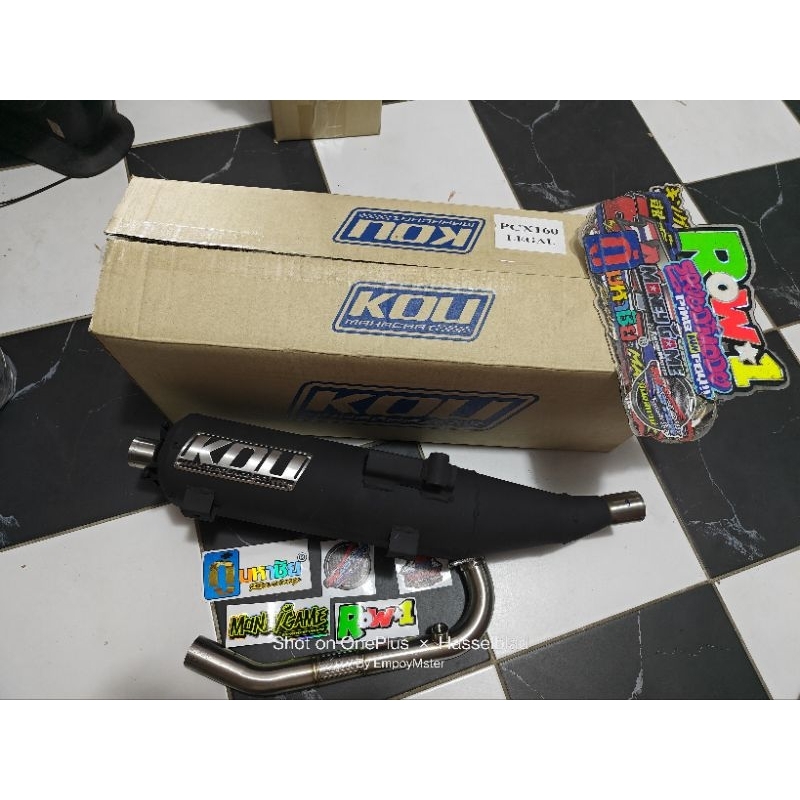 KOU power pipe v3 dream cut black & legal pcx 160 Wave 100, 125, Mio ...