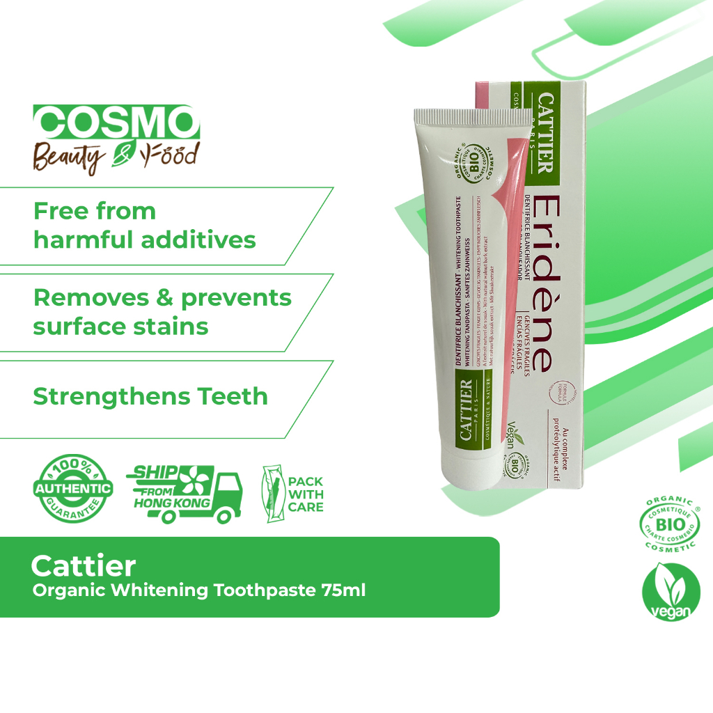 CATTIER Organic Whitening Toothpaste 75ml | Shopee Philippines
