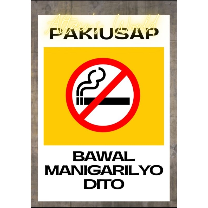 Please Respect Non Smokers No Smoking No Vaping Bawal Manigarilyo ...