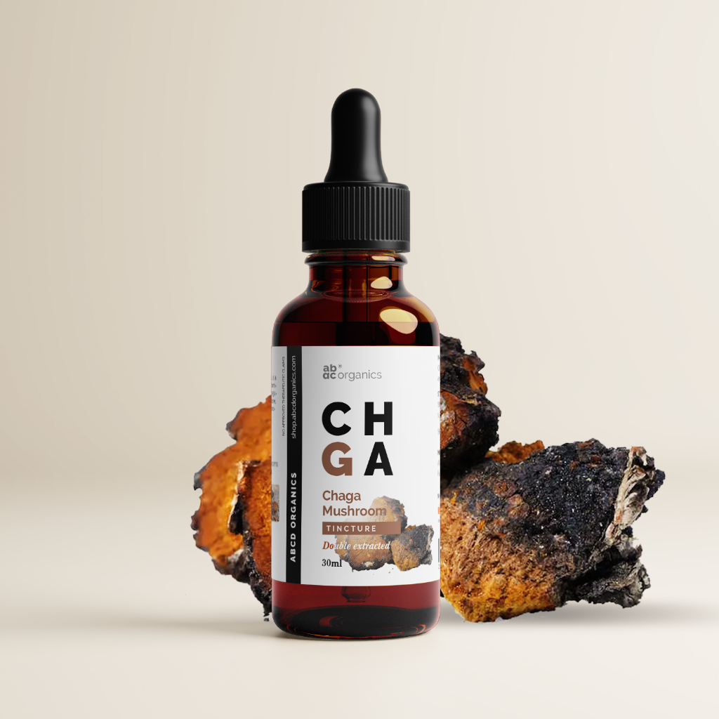 ABCD Organics® Chaga Mushroom Extract Tincture (1:3 Strength Double+ ...