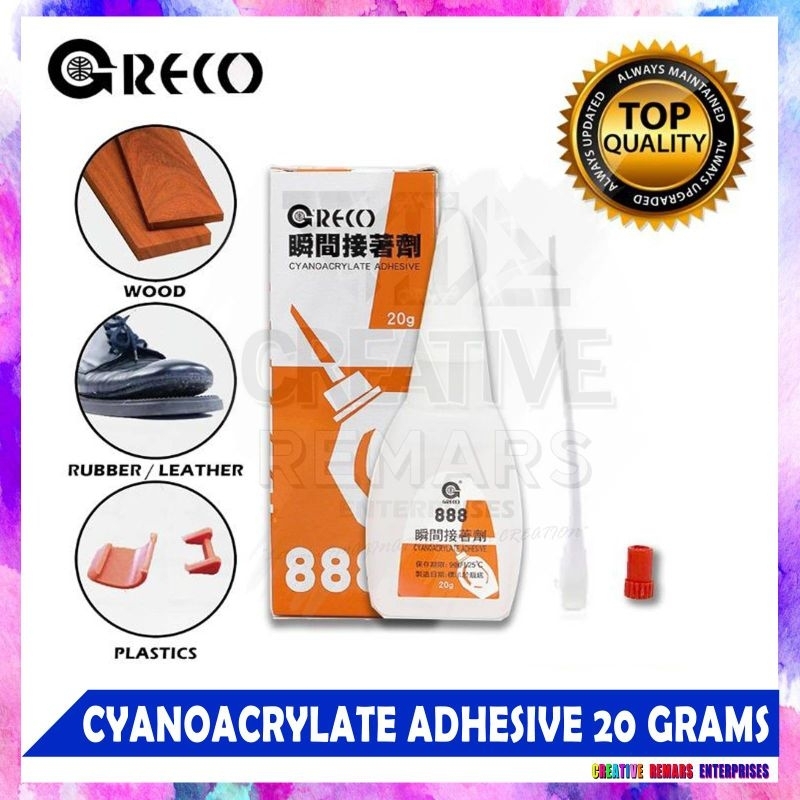 Greco 888 Cyanoacrylate Adhesive 20 grams & MICRO TIP | Shopee Philippines
