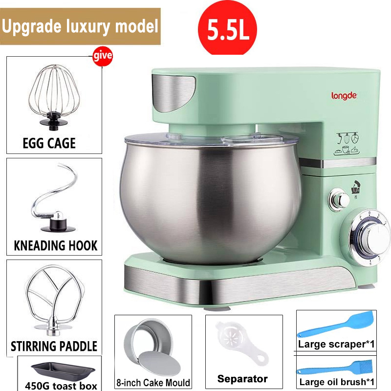 Food mixer, multi-function mixer, 5.5L 1200W stainless steel, 4 colors ...