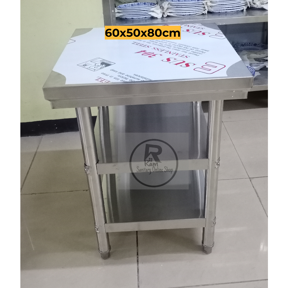 Stainless steel Preparation/ Working Table 2 layer&3layer | Shopee ...