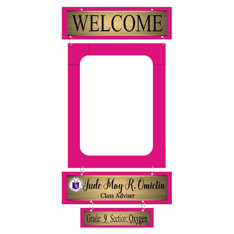 Class Program Holder / with WELCOME plate / with Grade & Section ...
