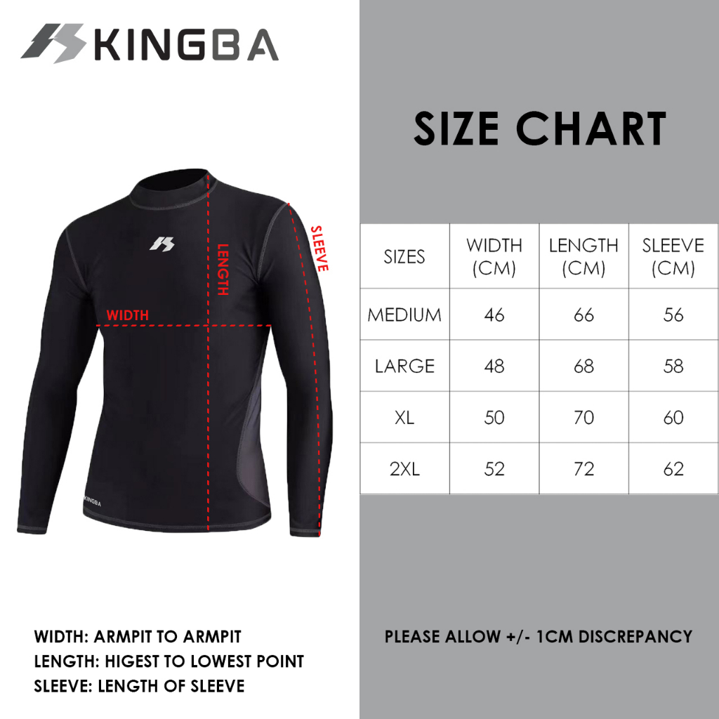 KINGBA Men Rashguard UPF Protection Rash Guard Long Sleeve Rashguards ...