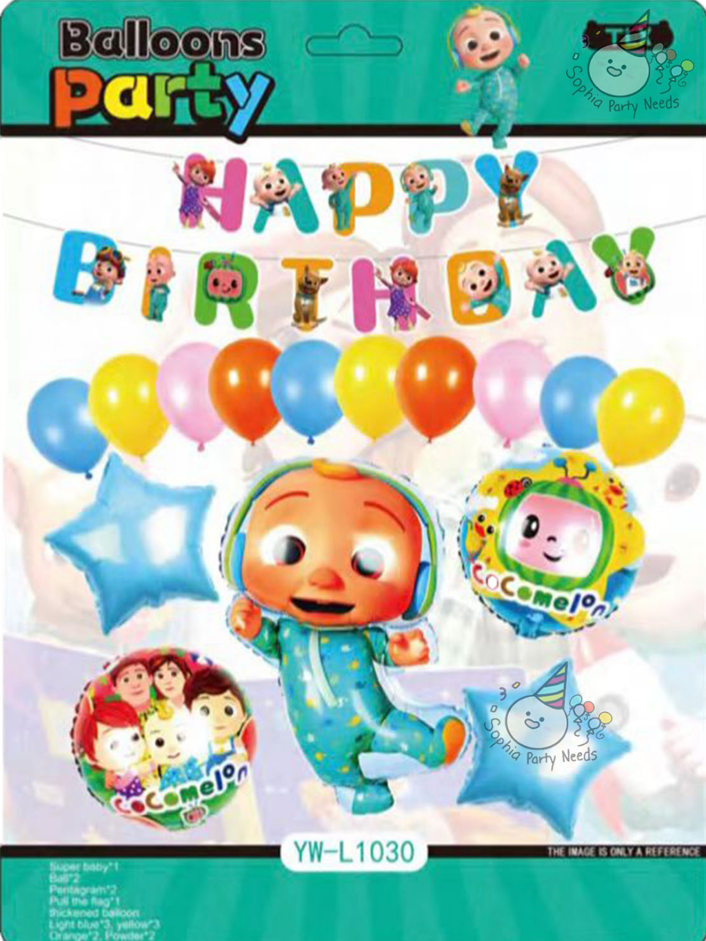 JJ Coco Melon Balloon Set for Happy Birthday Decoration | Shopee ...