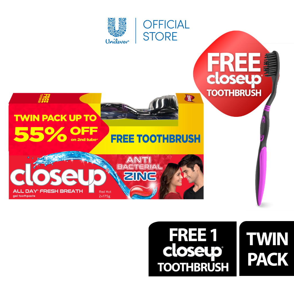 [FREE CLOSEUP TOOTHBRUSH] Closeup Gel Toothpaste Antibacterial Zinc Red ...