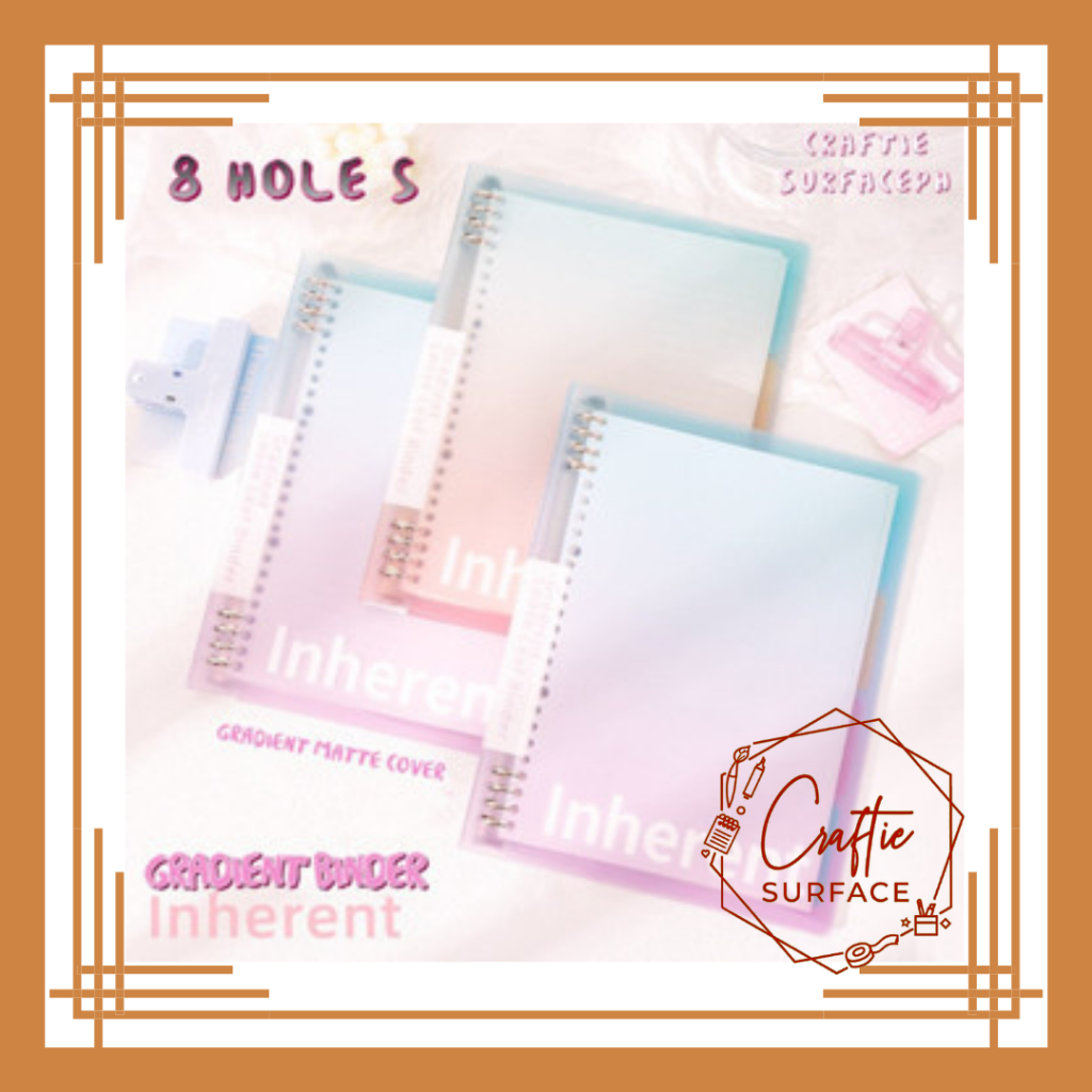 Inherent Gradient Loose leaf Binder Removable Matte Notebook Creative ...