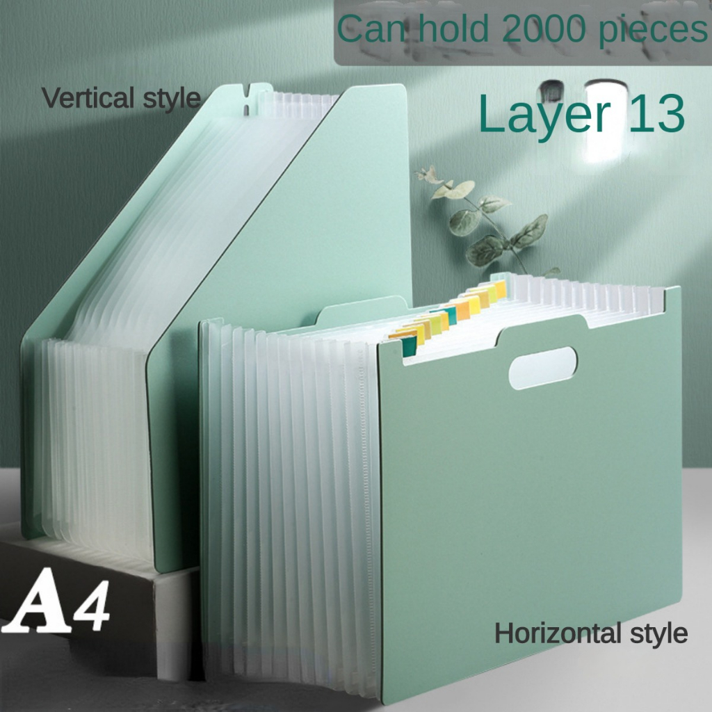 A4 File Organizer Expanding Paper Folders with 13 Pockets Letter Size ...