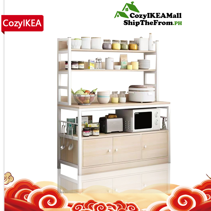 CozyIKEA Kitchen Cabinet Rack Microwave Oven Cabinet Kitchen Storage ...