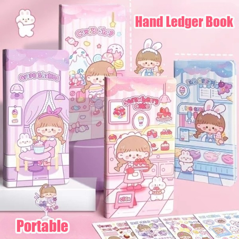 Cute Handbook High Beauty Cartoon Cover Grid Inner Page Student Cute ...