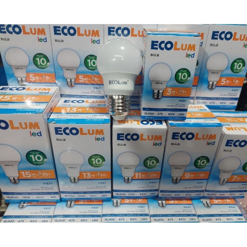 Ecolum led bulb 3w,5w,7w,9w,11,13w and 15w day light (firefly)led bulb ...