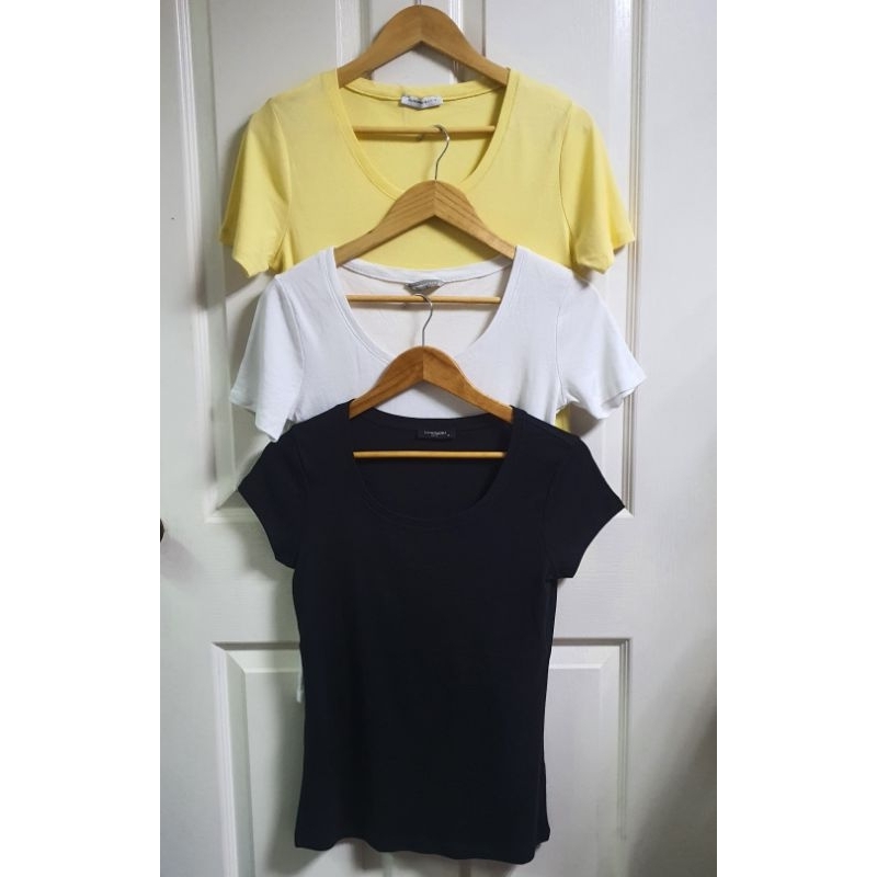 LC Waikikï Scoop Neck Body Hug Stretch T-Shirt | True to Size | Shopee ...
