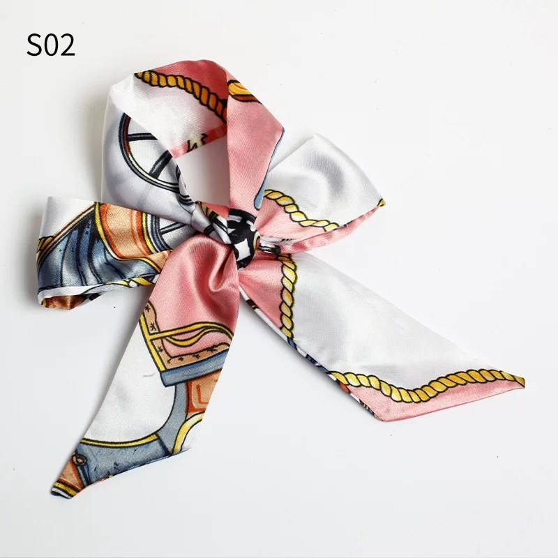 Twilly Scarf Decoration Bag Charm Bag Handle Decoration Silk Scarf ...