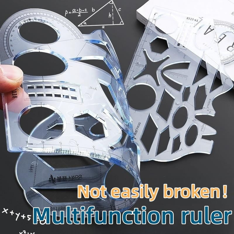 Multi Purpose Drawing Template Soft Ruler Transparent Geometric Drawing ...