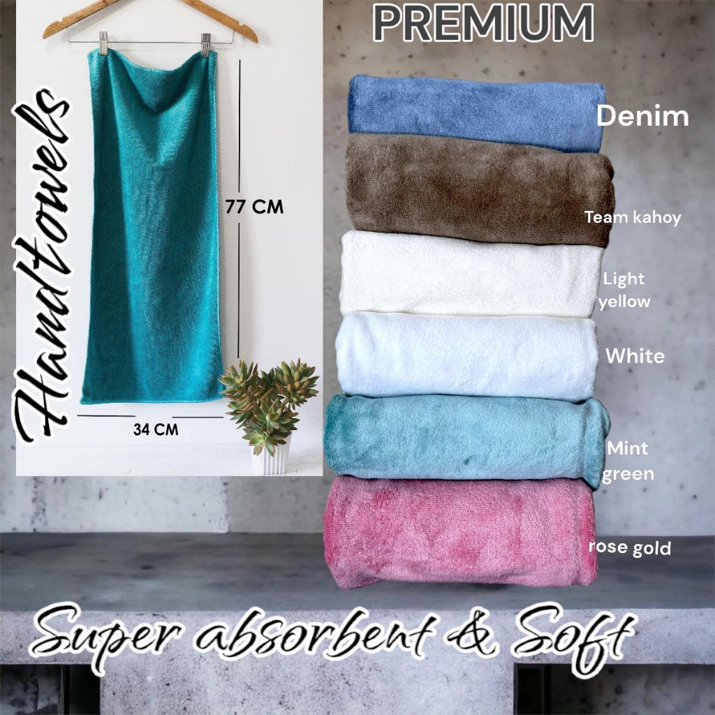 Plain HAND TOWELS | AVDC Premium Microfiber Hand Towels | Shopee ...