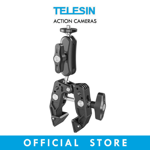 TELESIN Super Clamp Multifunctional Ball Head Magic Arm Mount Alloy for ...