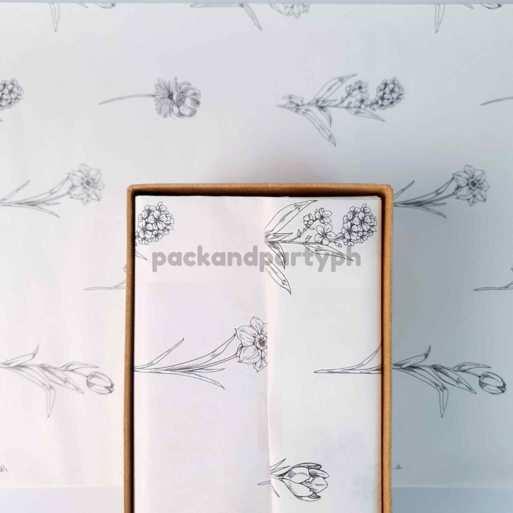 Tissue Gift Wrapping Paper (12x18") - Floral Minimalist Product ...