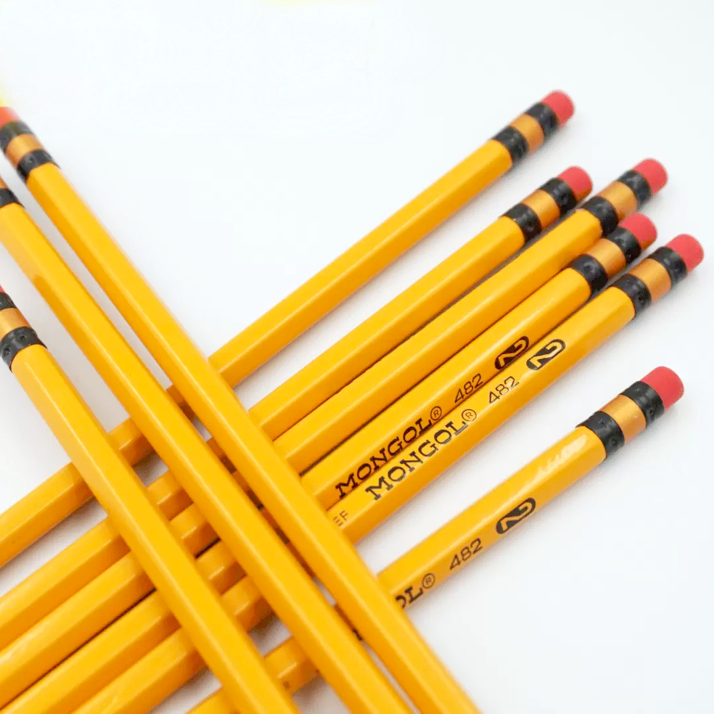 Pencil Lapis Mongol #1, #2 & #3 Genuine Soft Eraser Non-smudge | Shopee ...