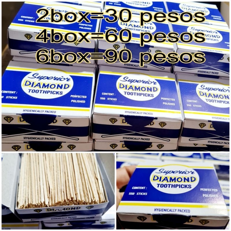 TOOTHPICKS 550 STICKS (SUPERIOR DIAMOND) | Shopee Philippines