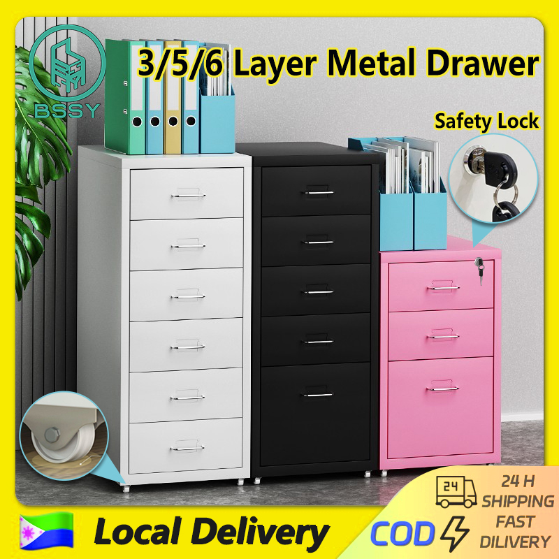 3/5/6 Layer Metal Drawer 丨Metal File Cabinet丨Metal Office Cabinet Unit ...