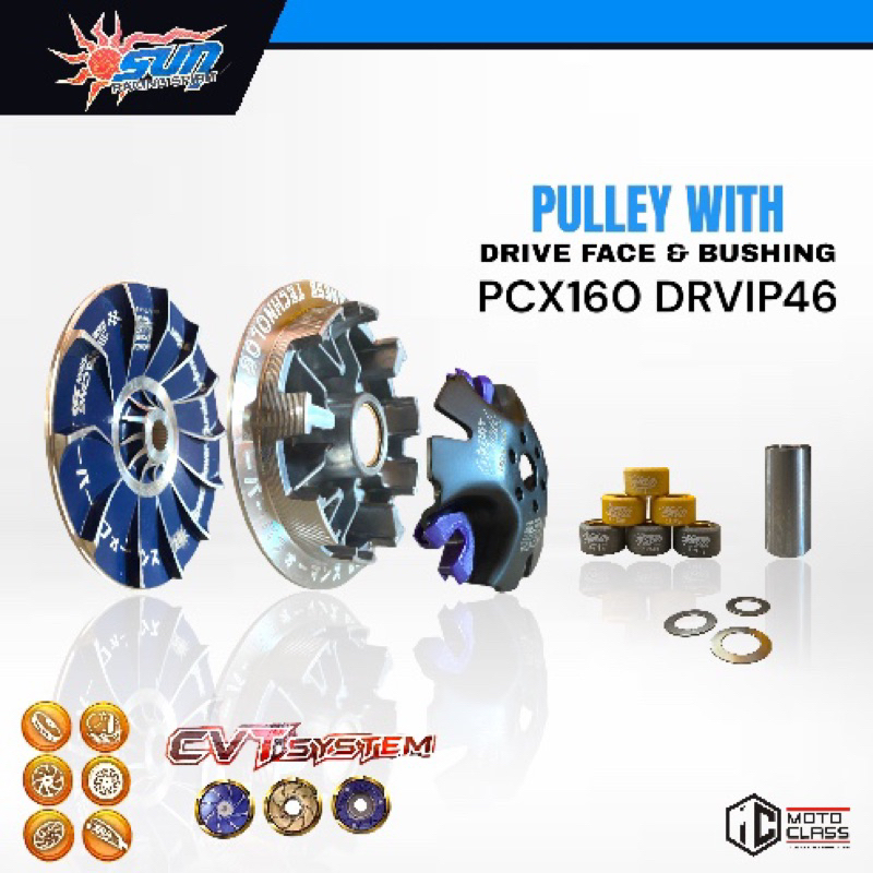 SUN DRIVE PULLEY & DRIVE FACE W/ BUSHING HONDA PCX 160 DRIVP46 | Shopee ...