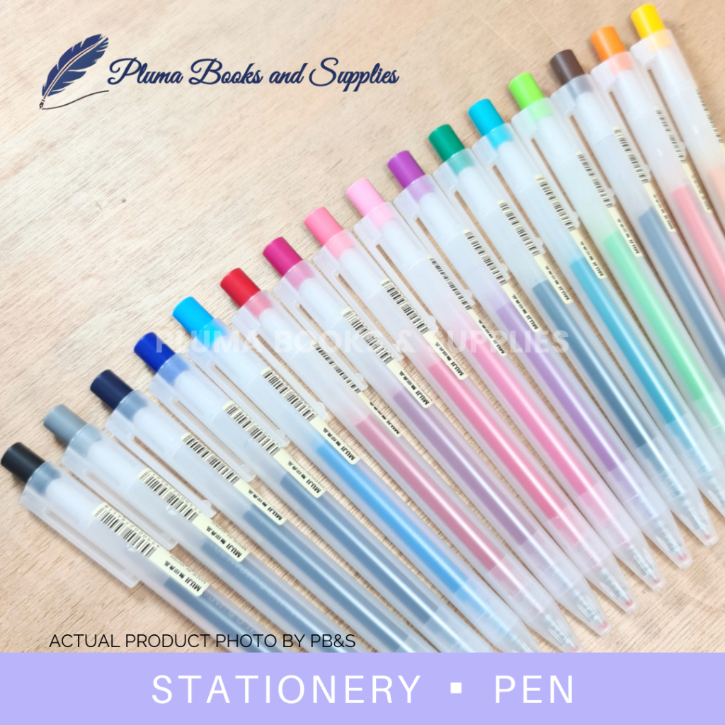 PB&S - 1's - ORIGINAL Muji Gel Ink Ball Point Pen, Knock Type 0.5mm tip ...