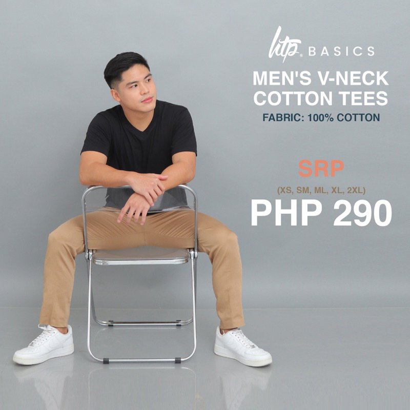 HTP Basics NEW Cotton Vneck MEN | Shopee Philippines