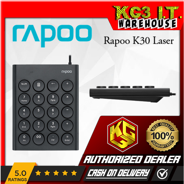 Rapoo K30 Laser Carved Keycap Wired Numeric Keyboard | Shopee Philippines